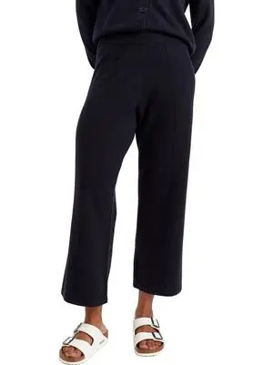 Chinti & Parker Wool-cashmere Cropped Wide-leg Trousers - Navy