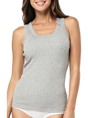 PAPINELLE Milla Rib Shelf Bra Tank - Grey