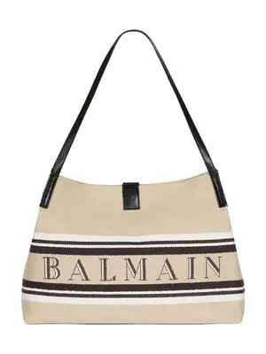 Balmain Medium Release Shopper Bag - Beige