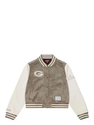 Mitchell & Ness Green Bay Packers Varsity Jacket - Tan