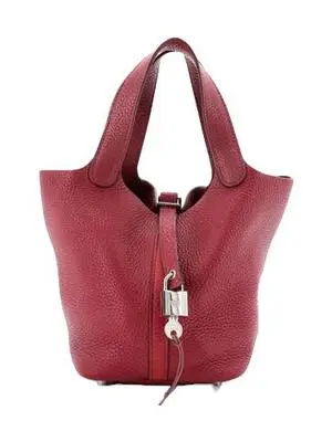 Hermès Picotin Lock Bag Clemence Pm Red