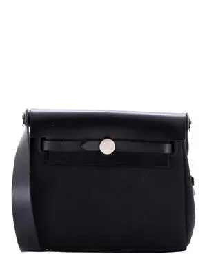 HERMES Herbag Zip Toile And Leather 20 - Noir