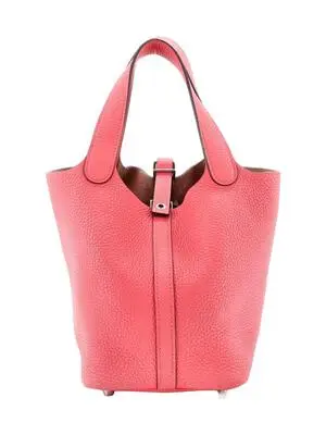 HERMES Picotin Lock Bag Clemence Pm - Rose Azalee