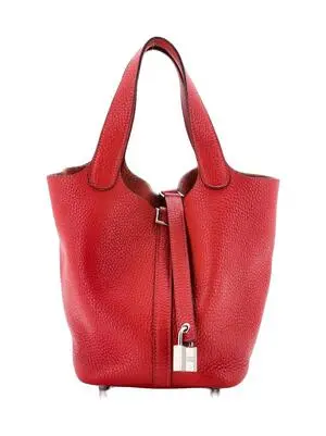 HERMES Picotin Lock Bag Clemence Pm - Rouge Vif