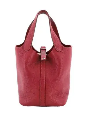 Hermès Picotin Lock Bag Clemence Pm Red