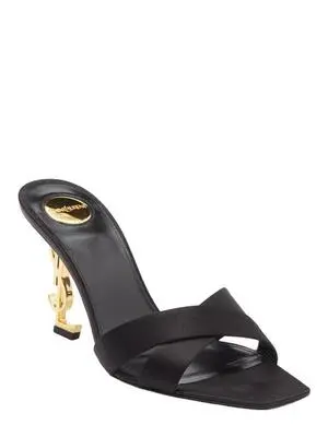 Saint Laurent Opyum Slide Sandal - Noir