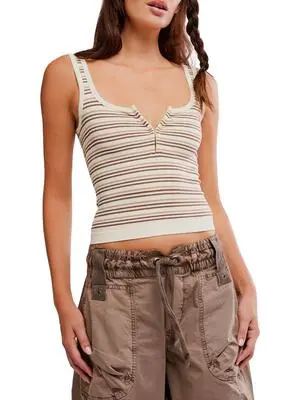 Free People Simply Soft Stripe Tank - Canyon Sunset Combo