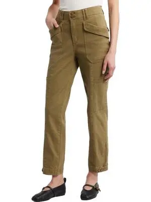 Wit & Wisdom Skyrise Tapered Utility Pants - Golden Olive