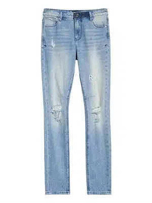RtA Bryant Mid-rise Skinny Jeans - Blue Haze Triple Cross