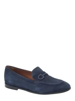 FERRAGAMO Soldy Gancio Loafer - Navy Naturale Naturale