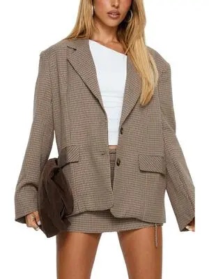 PRINCESS POLLY Deane Check Blazer