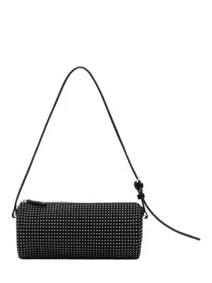 Mango Studded Faux Leather Shoulder Bag - Black
