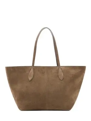 MANGO Suede Shopper Tote