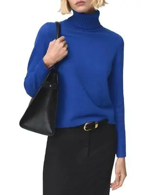 Mango Turtleneck Sweater - Vibrant Blue