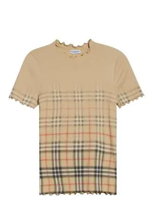 Burberry Check Fitted T-shirt - Sand Ip Check