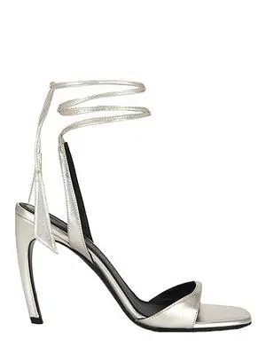 Attico Ora 95mm Stiletto Sandal - Silver