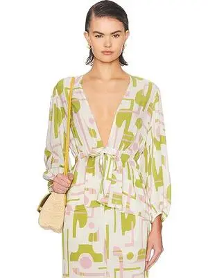 ADRIANA DEGREAS Tie Front Top - Unique