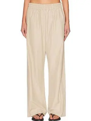 Brandon Maxwell Teagan Relaxed Fit Pant - Dune