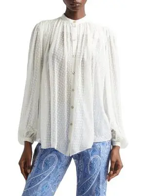ETRO Pleated Silk Blend Shirt