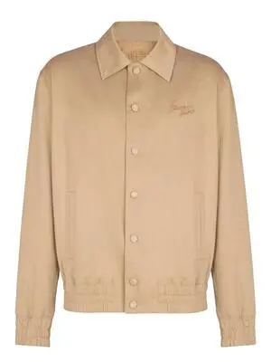 Balmain Cotton Canvas Bomber Jacket - Beige