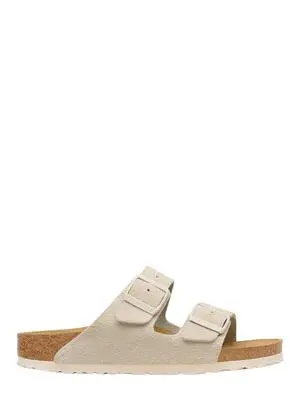 BIRKENSTOCK Arizona Suede Leather Sandals - Oyster