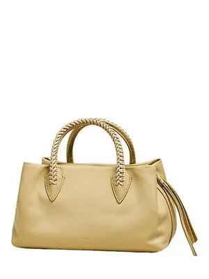 ORYANY Roy Leather Satchel - Beige