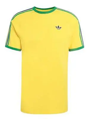 Adidas 3stripes Tee Shirt - Eqt Yellow Green Collegiate Royal