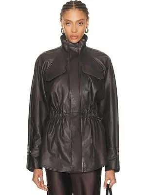 EAVES Mendoza Leather Jacket - Dark Brown