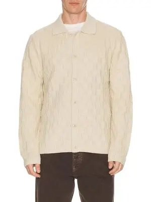 SAMSOE SAMSOE Sabrodie Long Sleeve Shirt In Cream - Oatmeal
