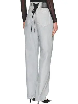 MUGLER Wide-leg Jean - Medium Blue