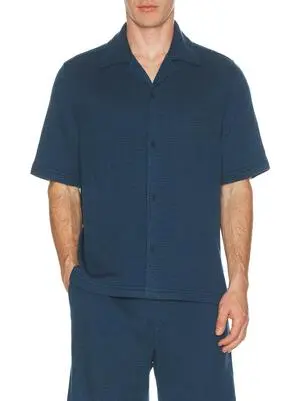 Simkhai Troy Short Sleeve Shirt - Midnight