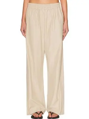 Brandon Maxwell Teagan Relaxed Fit Pant - Dune