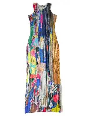 BORBALA Printed Maxi Dress - Blue