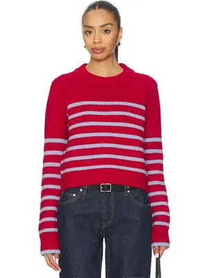 LA LIGNE Mini Marin Sweater - Dark Red & Light Blue