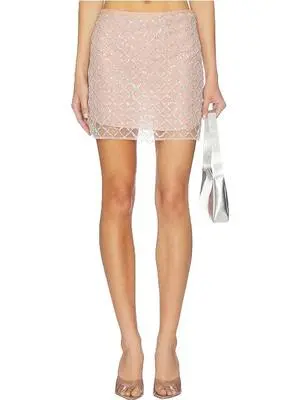 Fleur Du Mal Embellished Mini Skirt - Silver