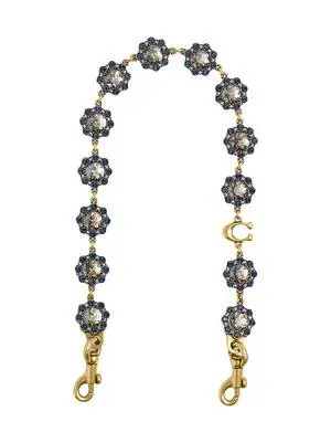 COACH® Short Jewelry Chain Strap - Brass/blue Multi