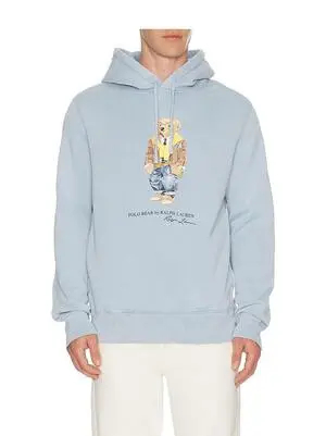 Polo Ralph Lauren Fleece Heritage Bear Hoodie - Southport Blue
