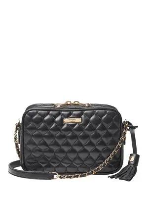 ASPINAL OF LONDON Leather Alice Cross-Body Bag Black