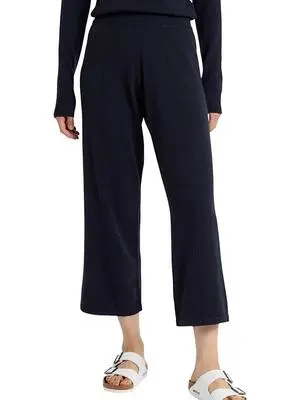 Chinti & Parker Wool Cashmere Cropped Wide Leg Trousers - Navy