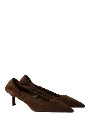 Prada Suede Pumps - Dark Brown