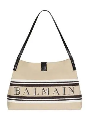 Balmain Medium Release Shopper Bag - Beige
