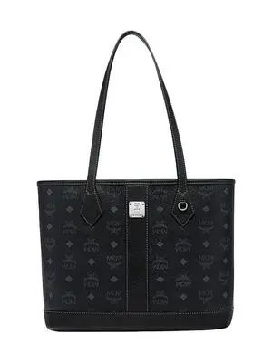 Mcm Liz Small Visetos Shopper Tote - Black
