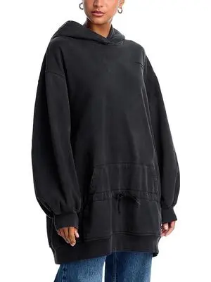 Alexander Wang Dropped Waist Hoodie Dress - Dark Heather Grey
