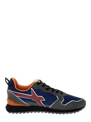 W6YZ Jet-M Lace-Up Sneakers Anthracite Navy