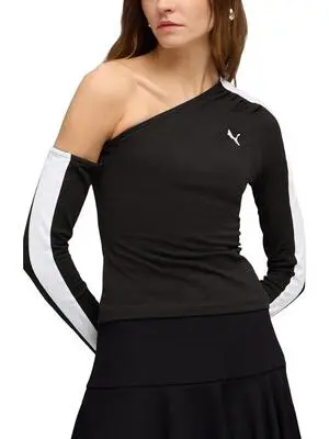 PUMA T7 Off The Shoulder Long Sleeve Top
