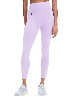 On High Waist 7/8 Studio Tights - Bloom