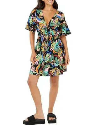 Rip Curl Sunset Luau Sundress - Ivory/multi
