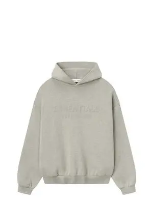 Fear Of God Essentials Embossed Classic Fleece Hoodie Warm Heather