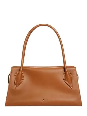 CHRISTIAN LOUBOUTIN Medium Baguette Leather Shoulder Bag - Cuoio