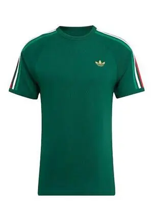 Adidas 3stripes Tee Shirt - Team Dark Green Bold Green White
